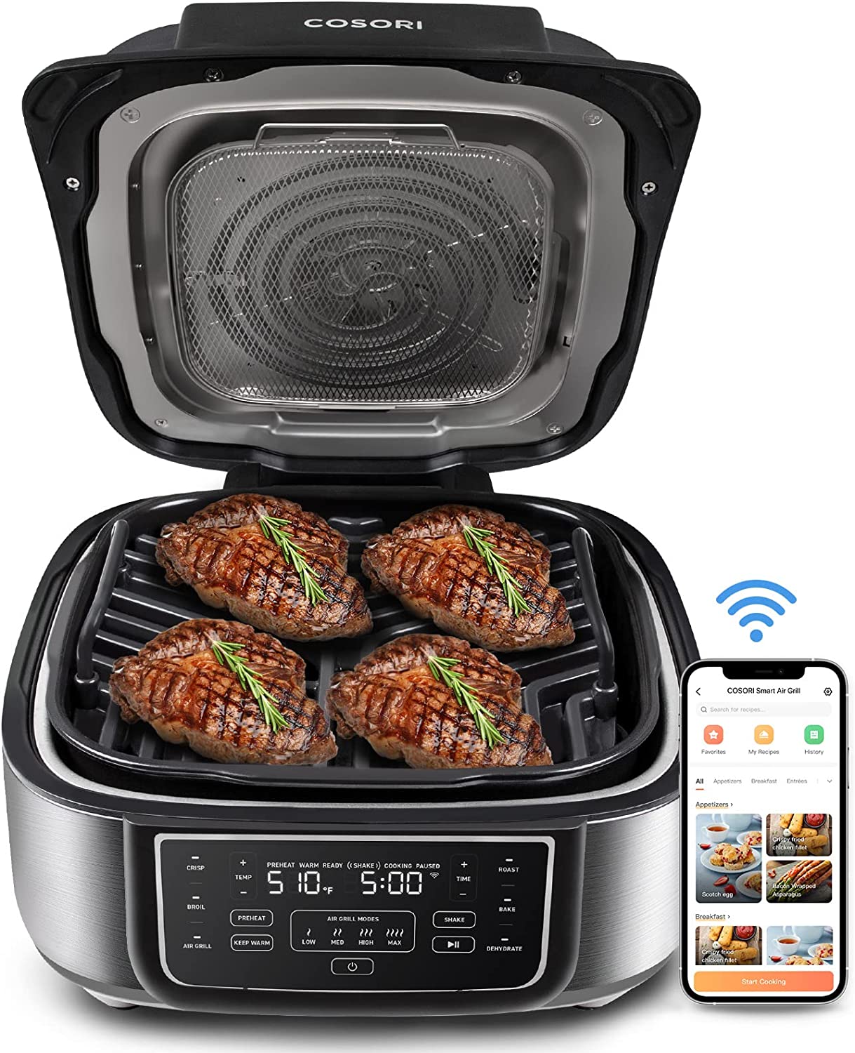 COSORI Indoor Grill & Smart XL Air Fryer Combo - Everything Envy
